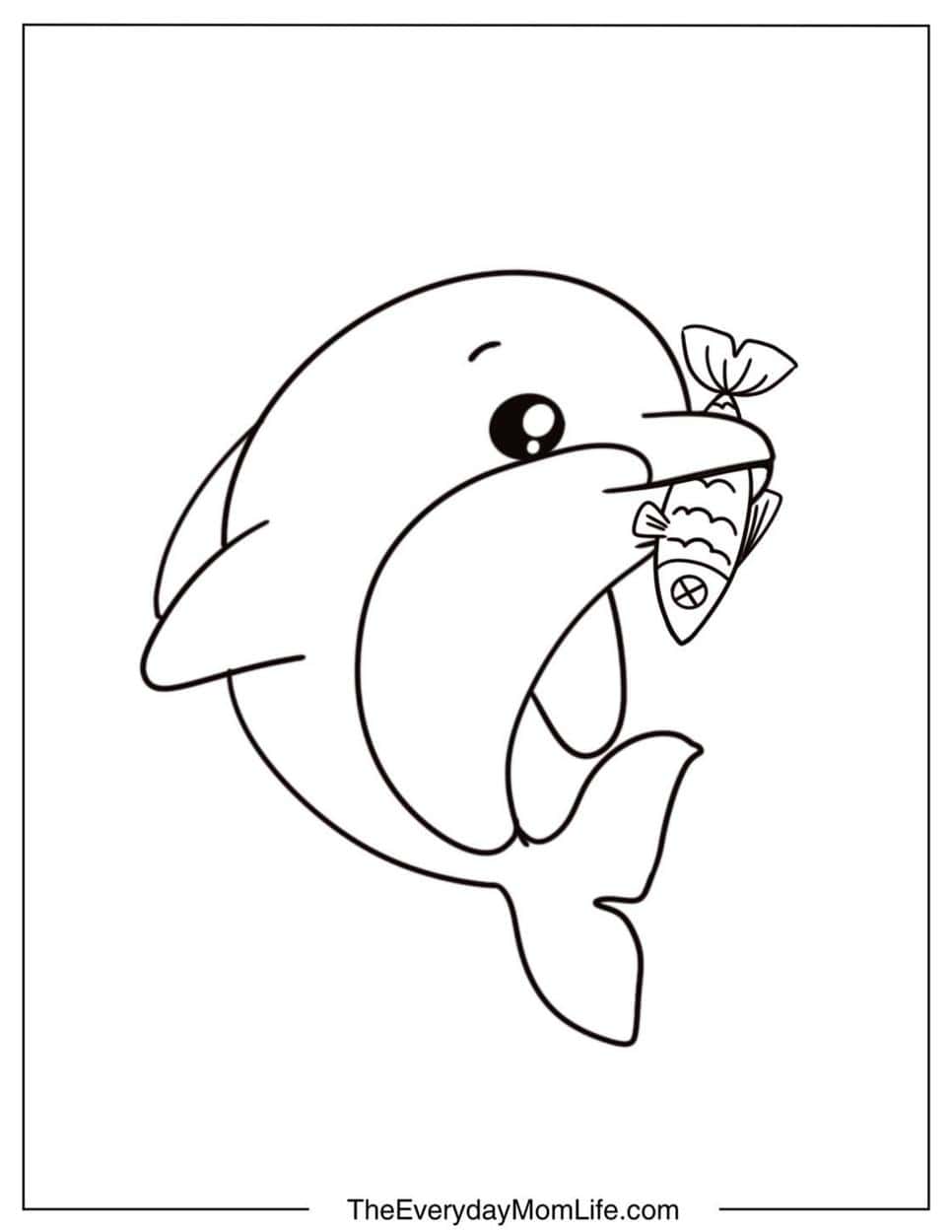 Free Printable Dolphin Coloring Pages