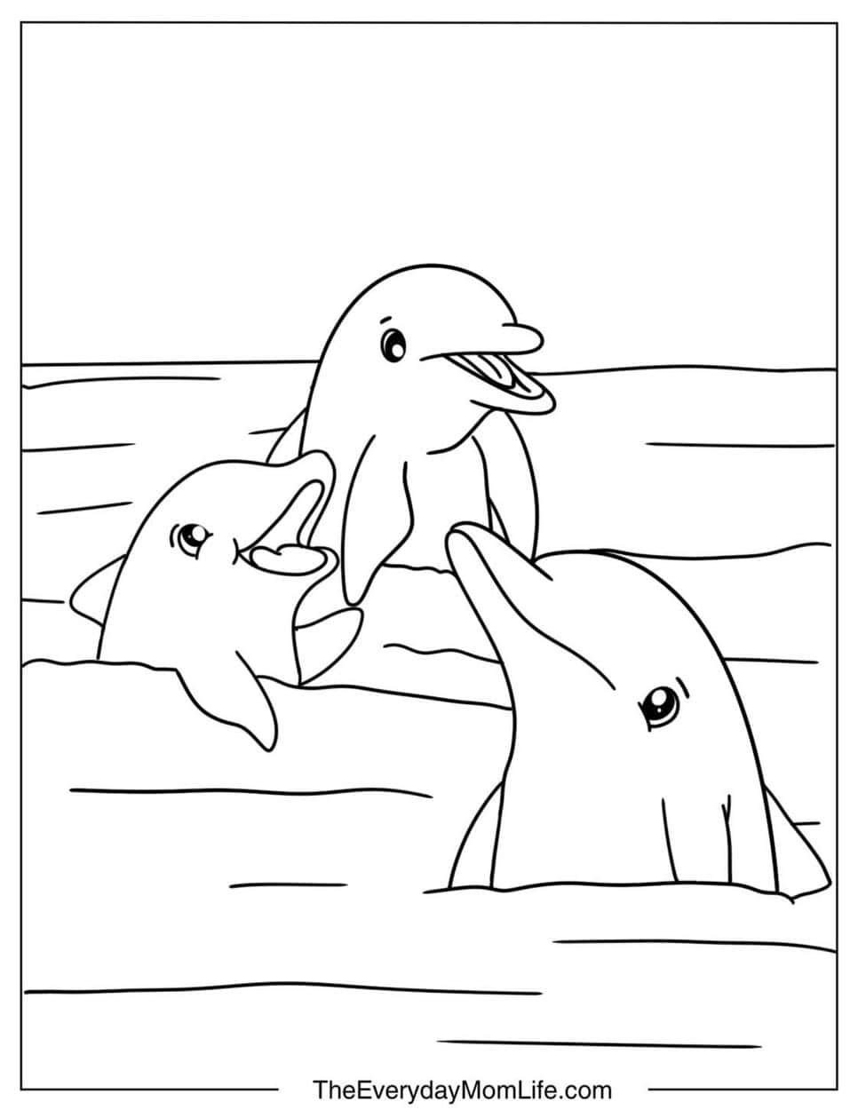 Free Printable Dolphin Coloring Pages