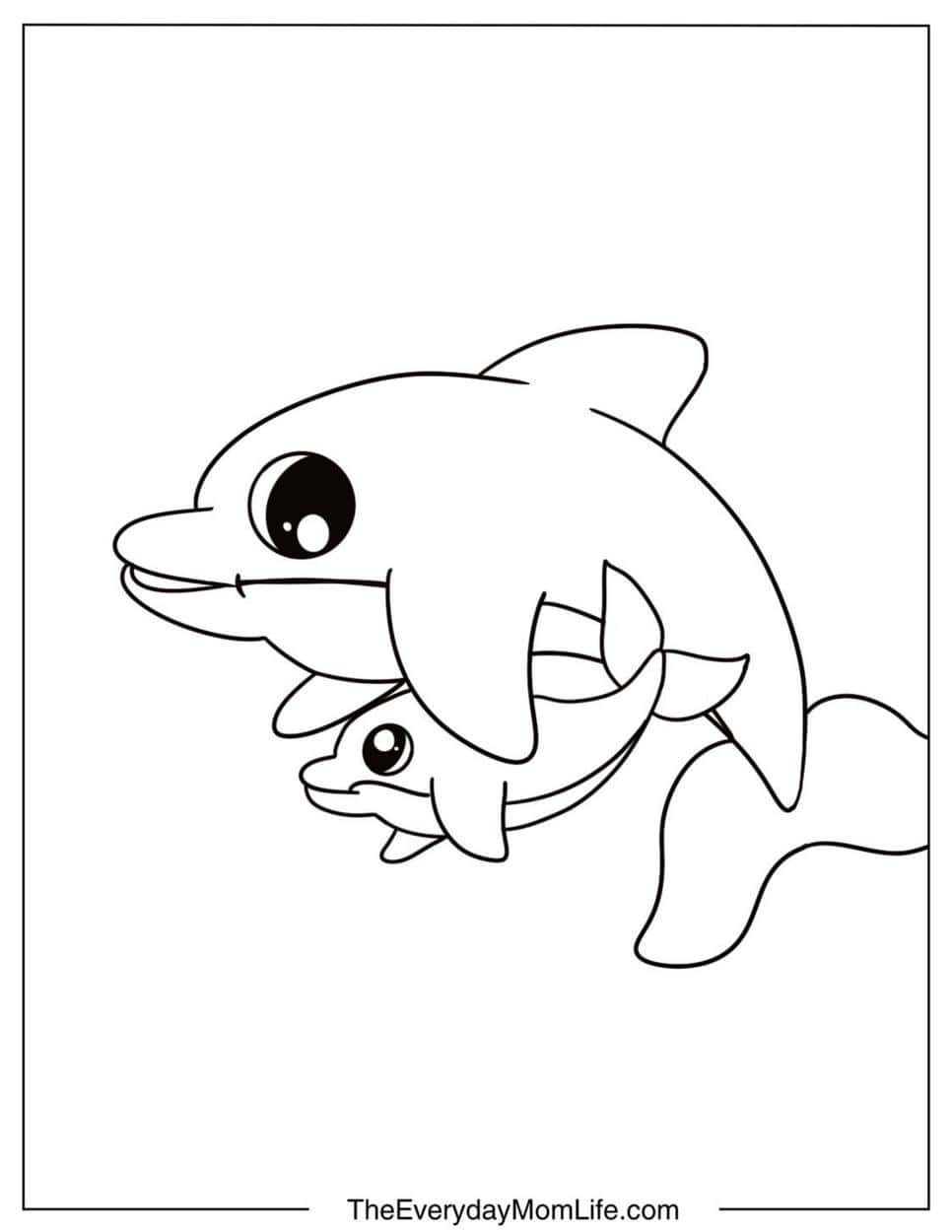 Free Printable Dolphin Coloring Pages