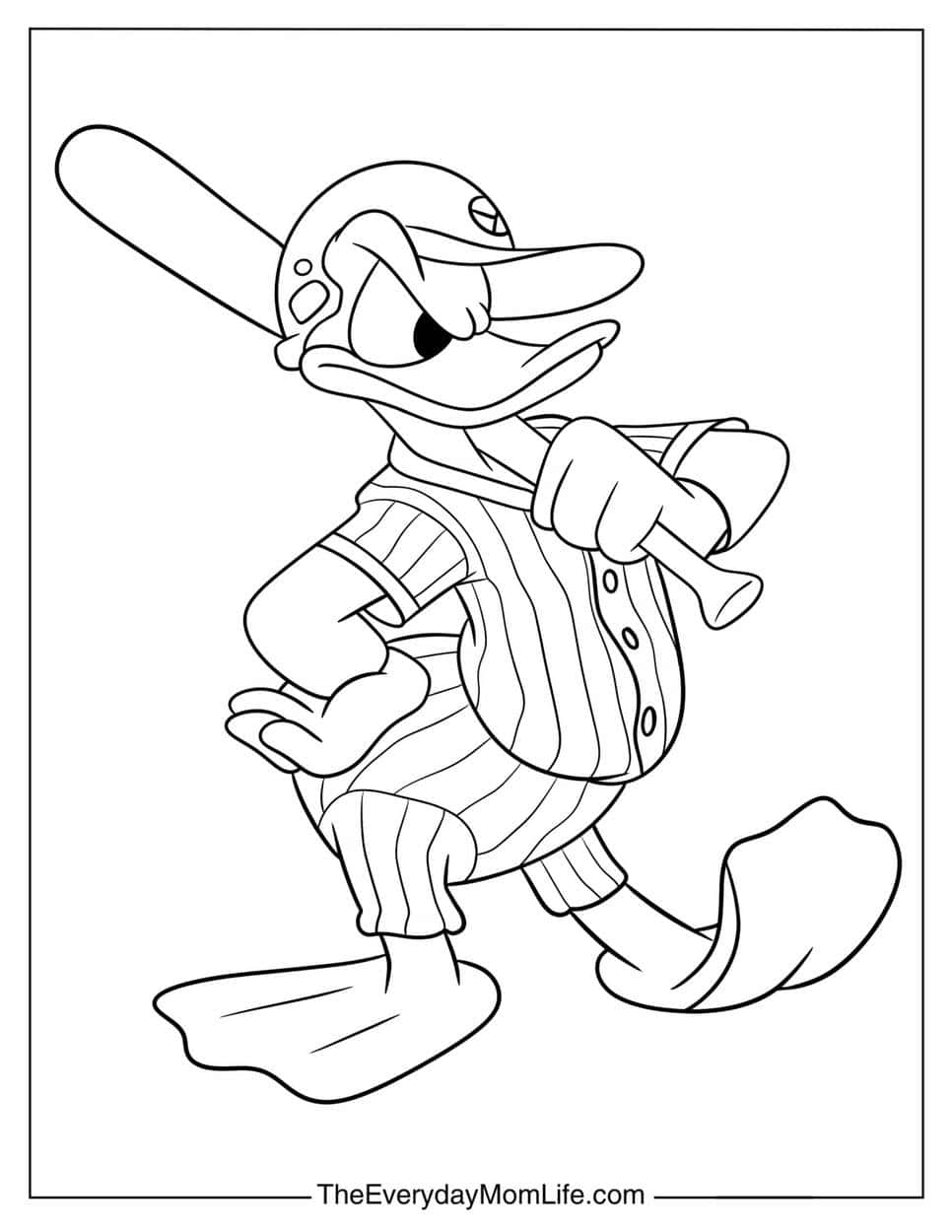 PDF Printable Baseball Coloring Pages - The Everyday Mom Life