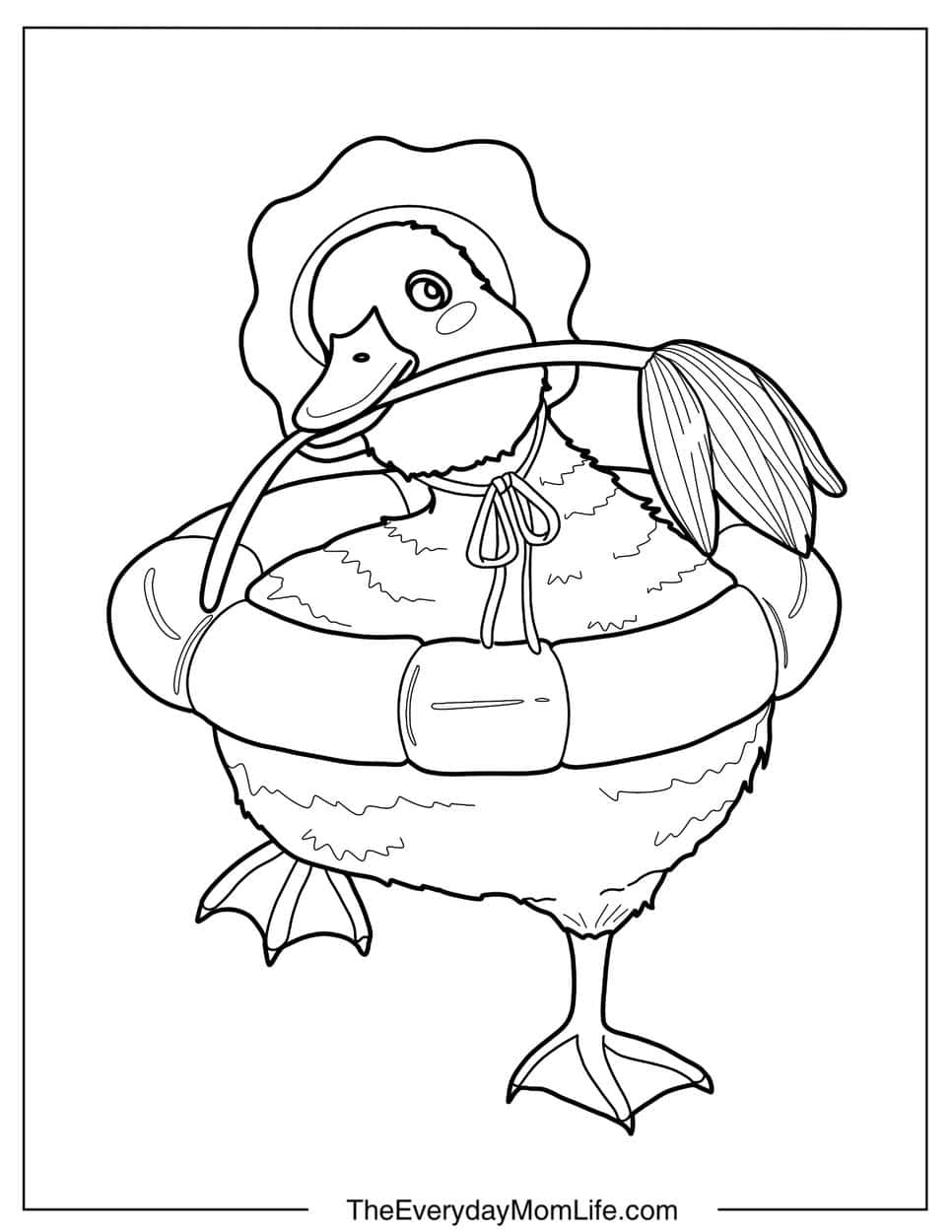 PDF Printable Duck Coloring Pages - The Everyday Mom Life