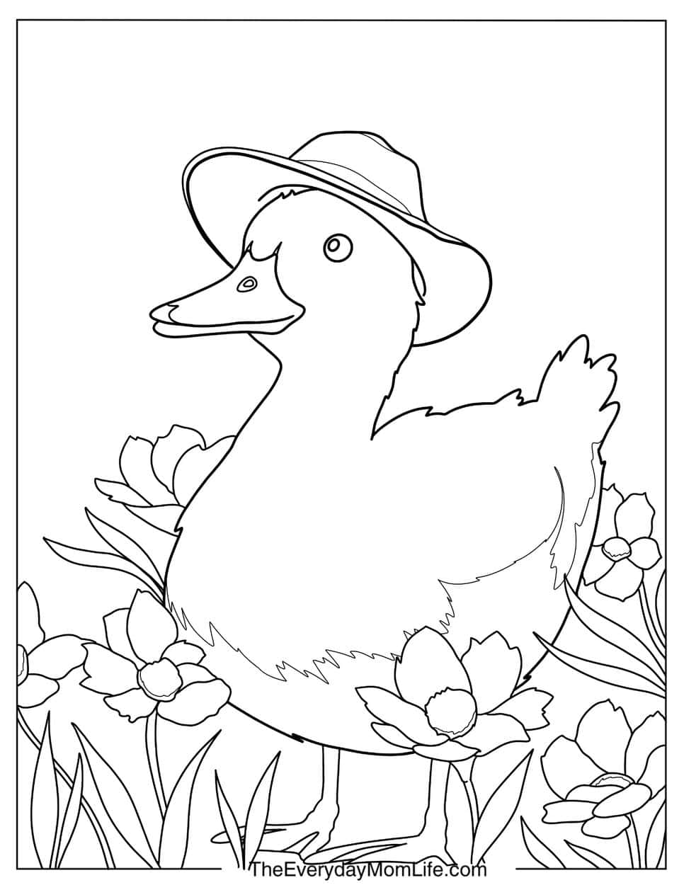 PDF Printable Duck Coloring Pages - The Everyday Mom Life