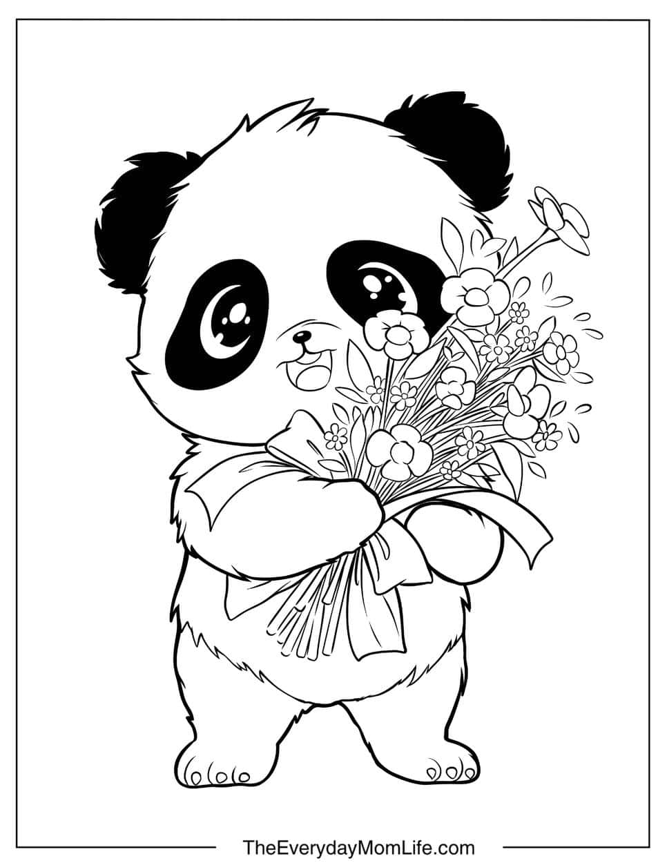 Panda Coloring Pages for Kids (Free PDF)