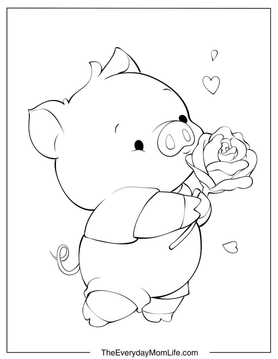Pig Coloring Pages for Kids (Free PDF)