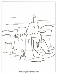 Castle Coloring Pages for Kids (Free Printable)