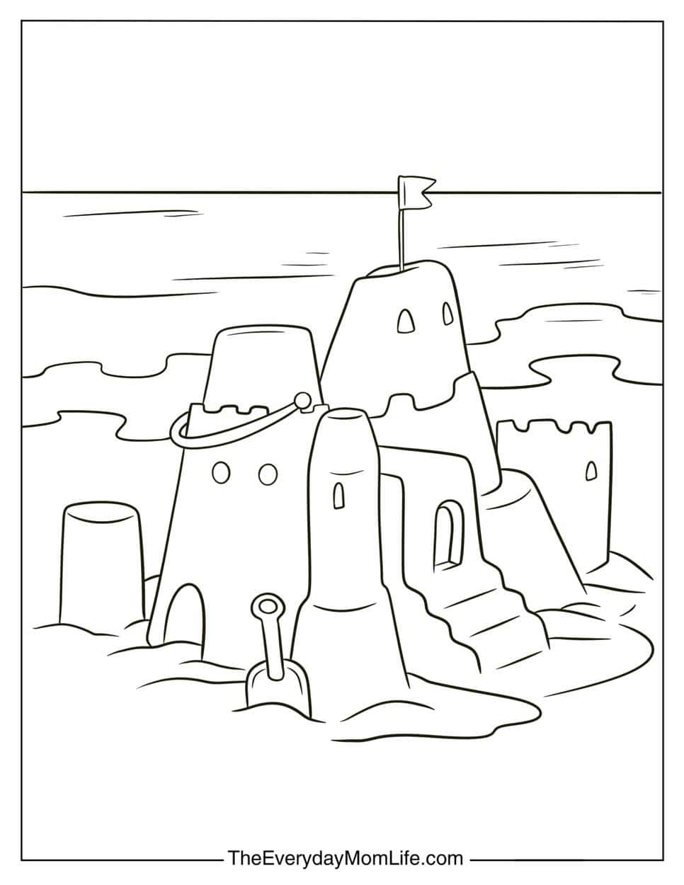 Castle Coloring Pages for Kids (Free Printable)