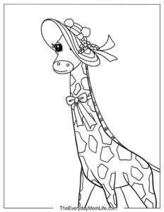 Giraffe Coloring Pages For Kids (Free PDF)