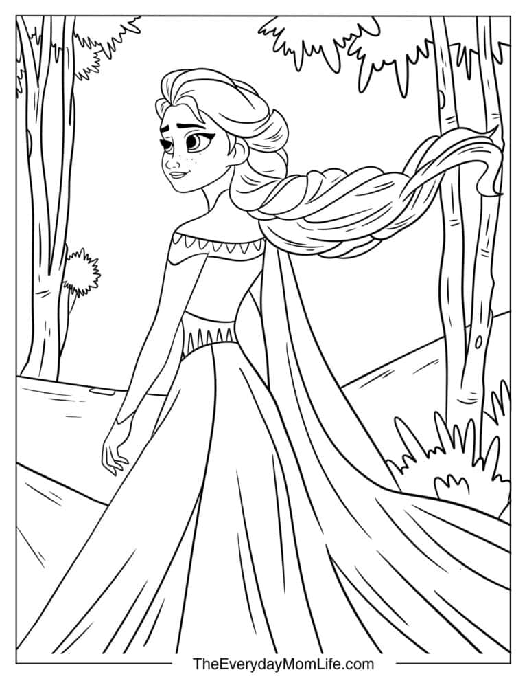 35 PDF Printable Elsa Coloring Pages - The Everyday Mom Life