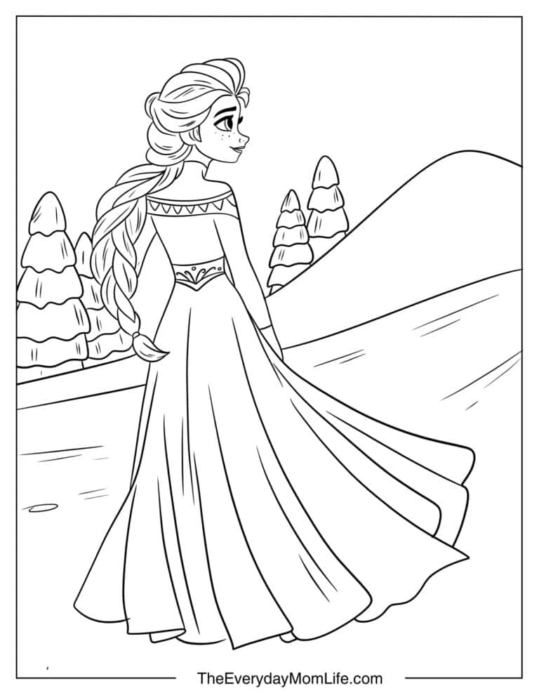 35 PDF Printable Elsa Coloring Pages - The Everyday Mom Life
