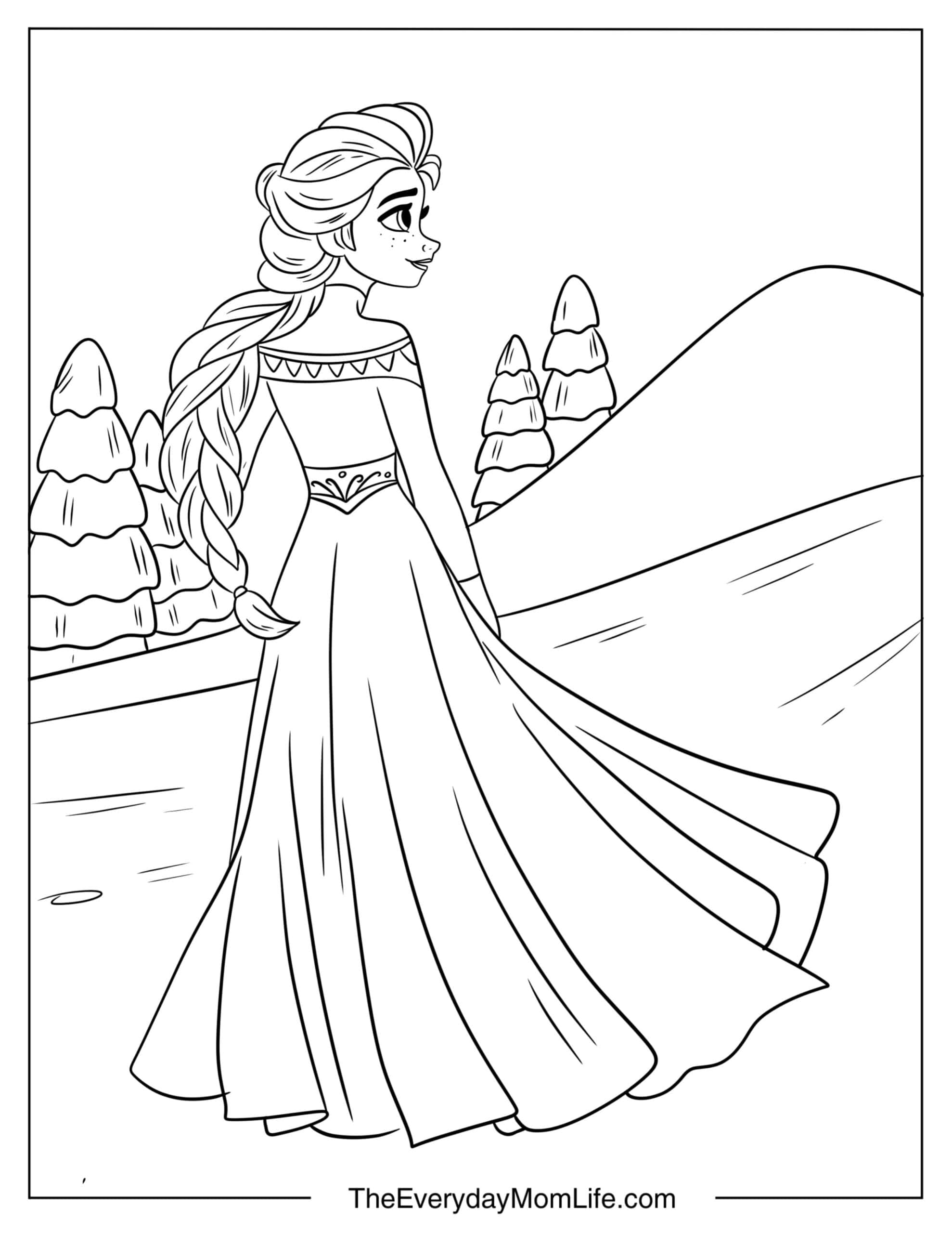 35 PDF Printable Elsa Coloring Pages - The Everyday Mom Life