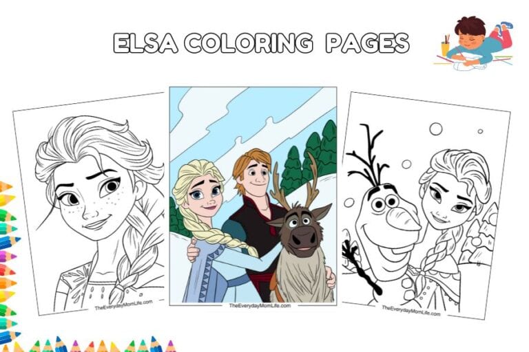 35 PDF Printable Elsa Coloring Pages - The Everyday Mom Life