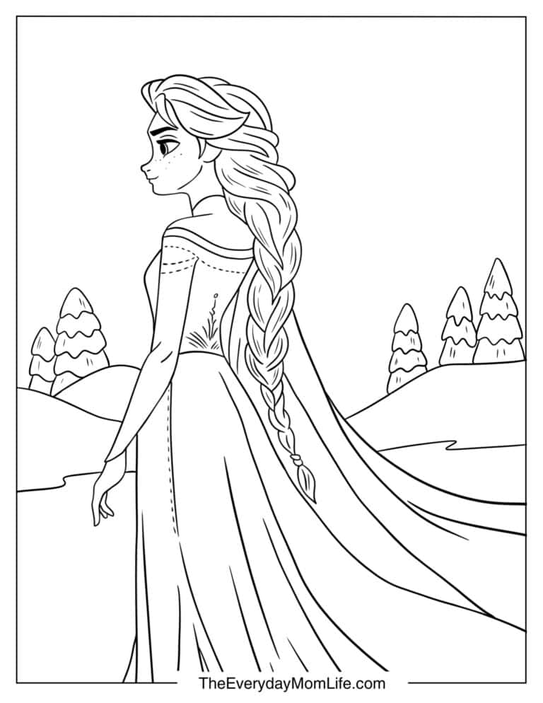 35 PDF Printable Elsa Coloring Pages - The Everyday Mom Life