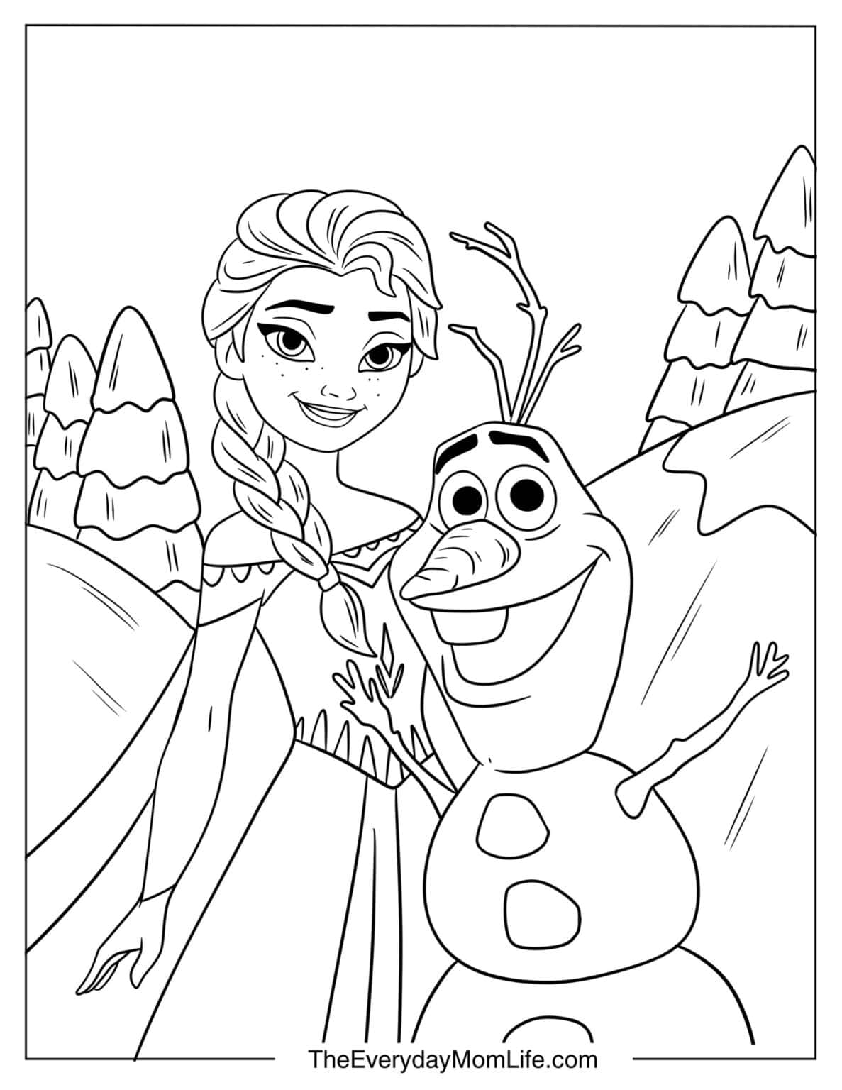 35 PDF Printable Elsa Coloring Pages - The Everyday Mom Life