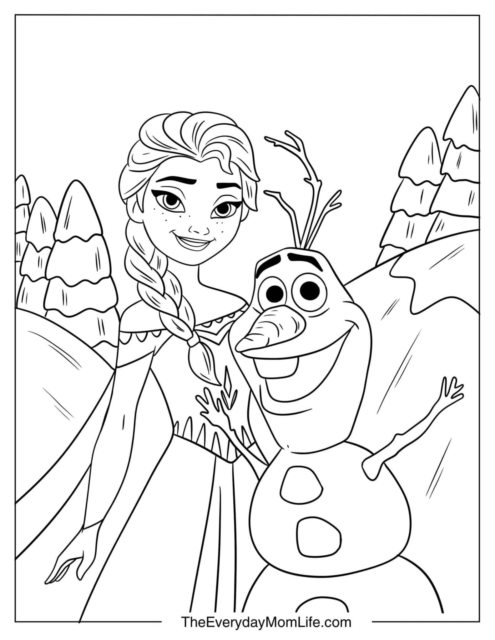 35 PDF Printable Elsa Coloring Pages - The Everyday Mom Life