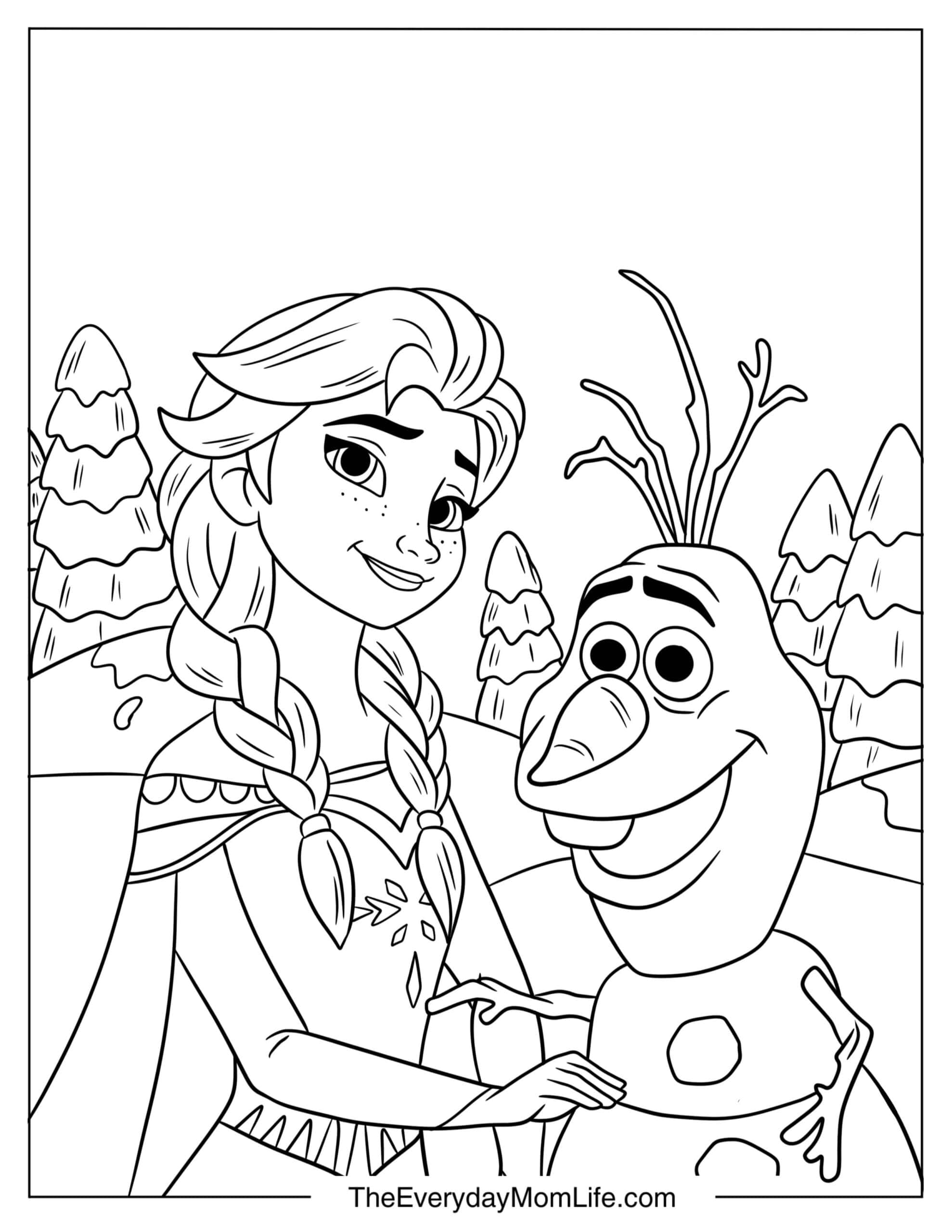35 PDF Printable Elsa Coloring Pages - The Everyday Mom Life