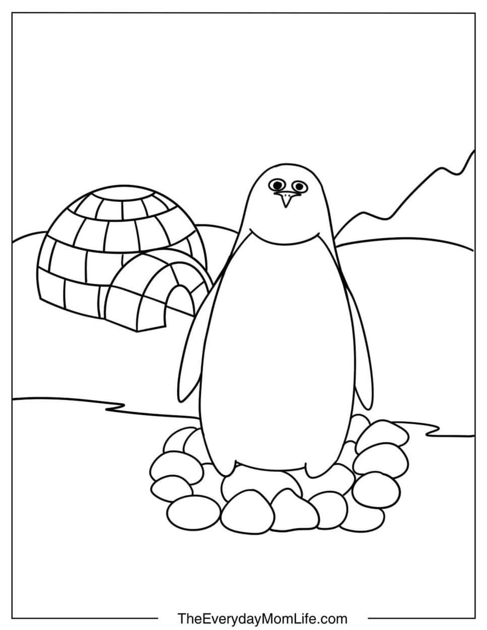 Penguin Coloring Pages For Kids (Free PDF)