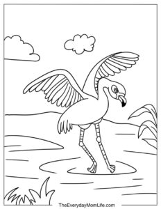 PDF Printable Flamingo Coloring Pages