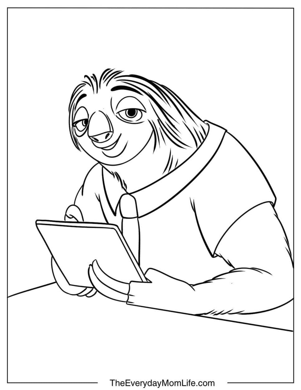 Sloth Coloring Pages For Kids (Free PDF)