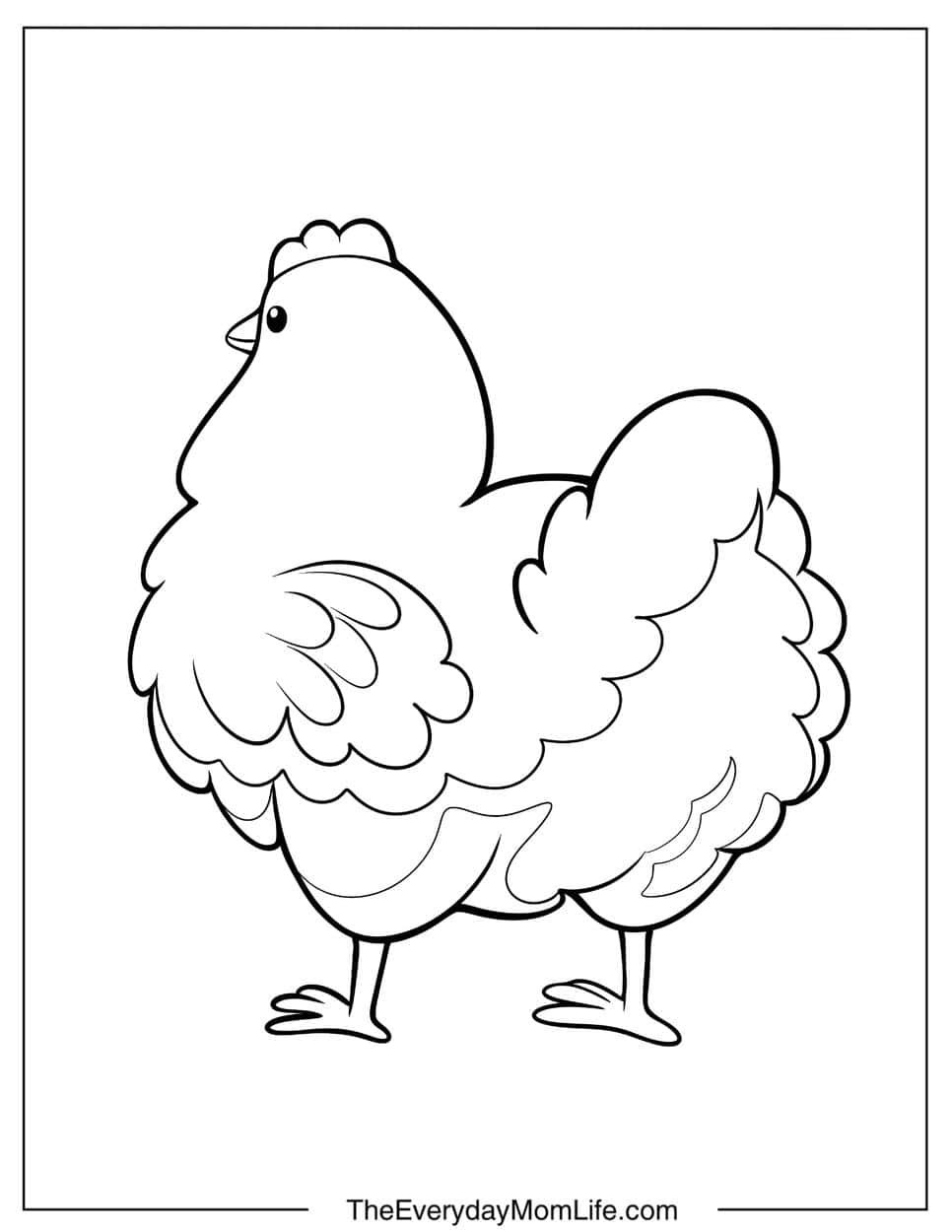 Chicken Coloring Pages for Kids (Free PDF) - The Everyday Mom Life