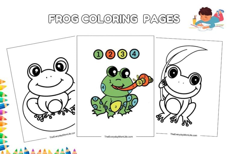 36 PDF Printable Frog Coloring Pages - The Everyday Mom Life