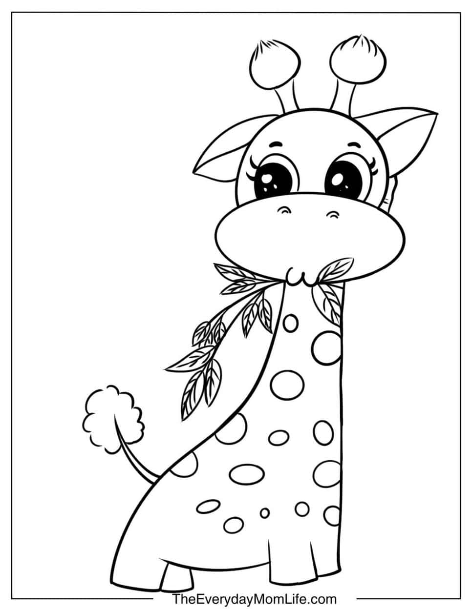 Giraffe Coloring Pages For Kids (Free PDF)