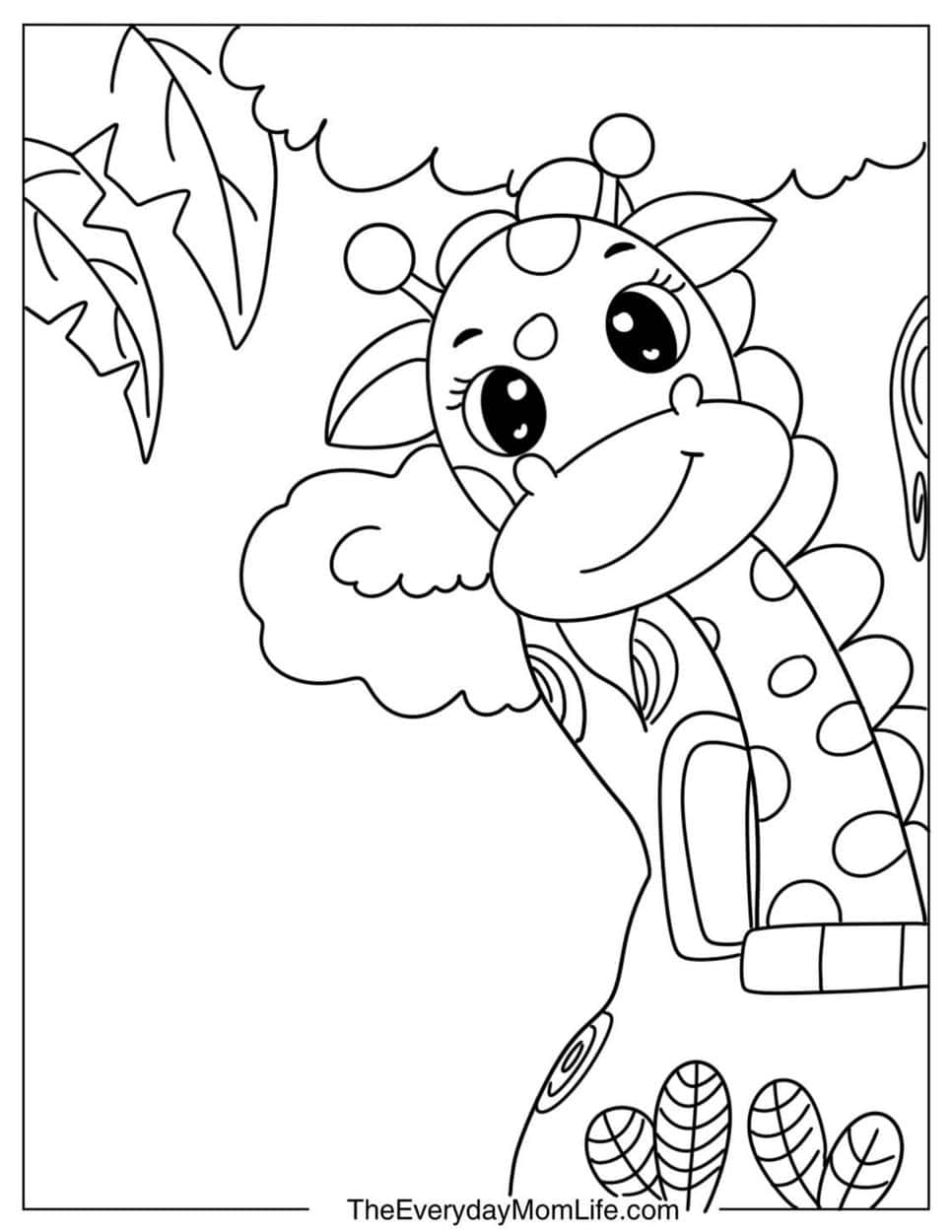 Giraffe Coloring Pages For Kids (Free PDF)