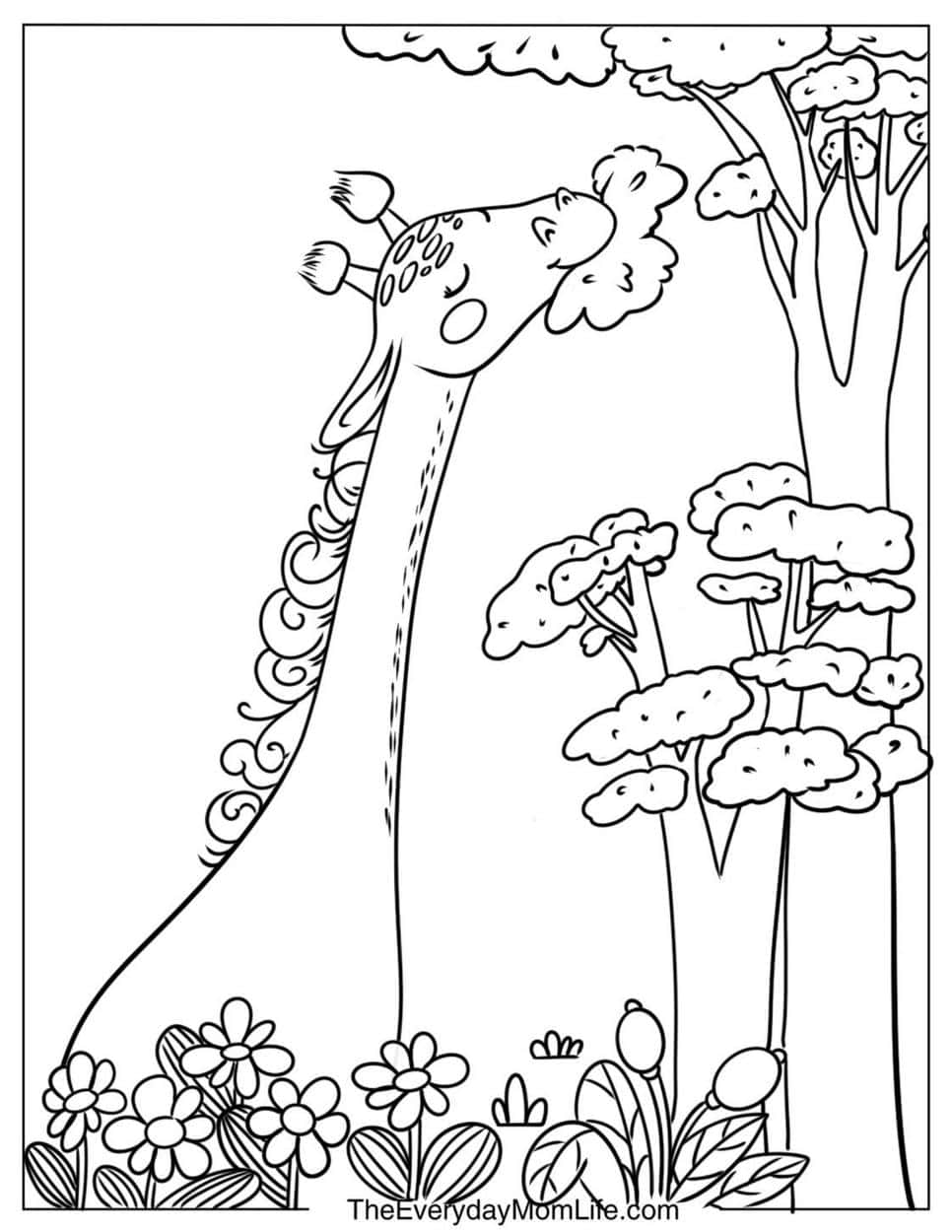 Giraffe Coloring Pages For Kids (Free PDF)
