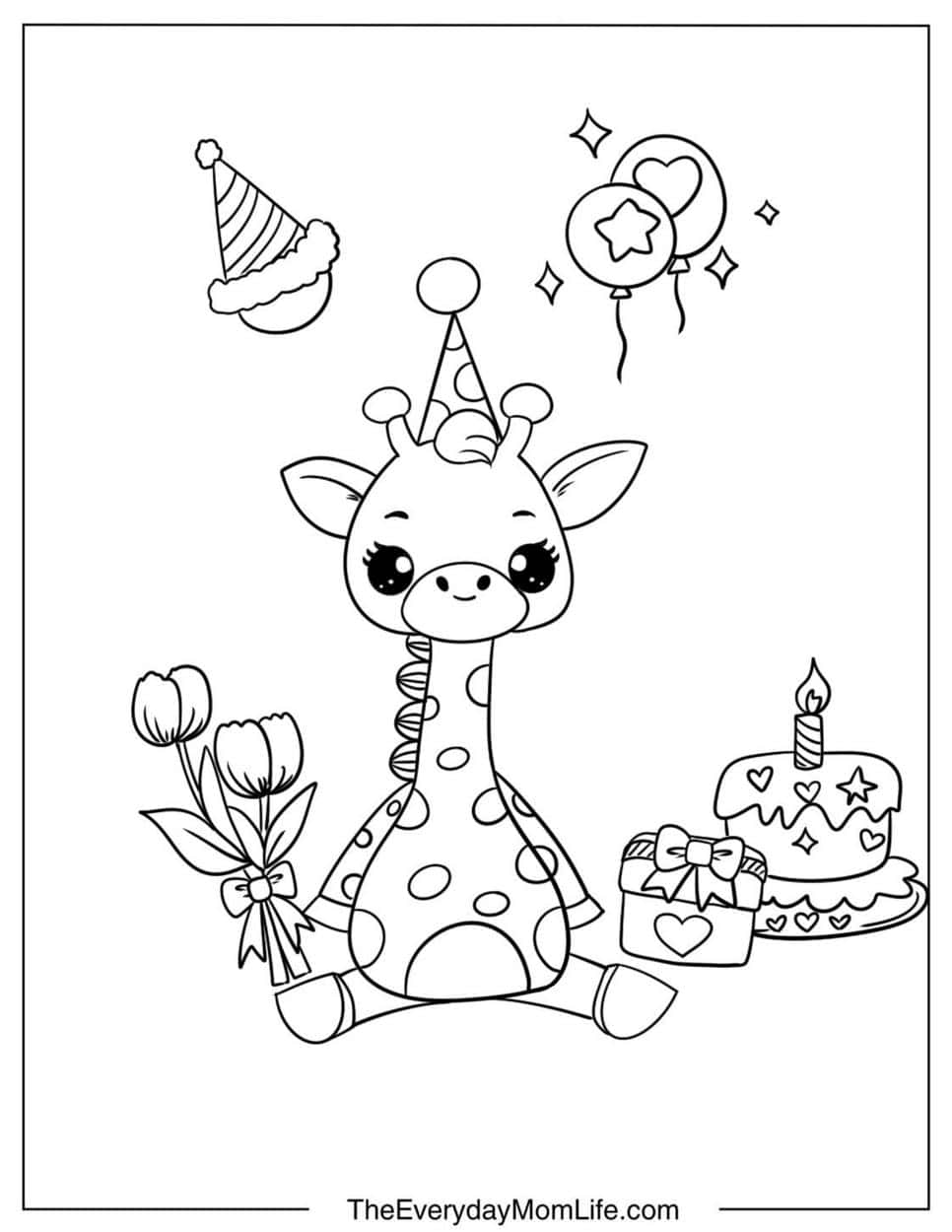 Giraffe Coloring Pages For Kids (Free PDF)