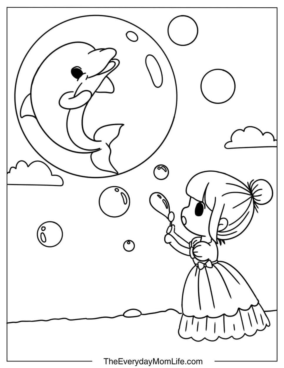 Free Printable Dolphin Coloring Pages