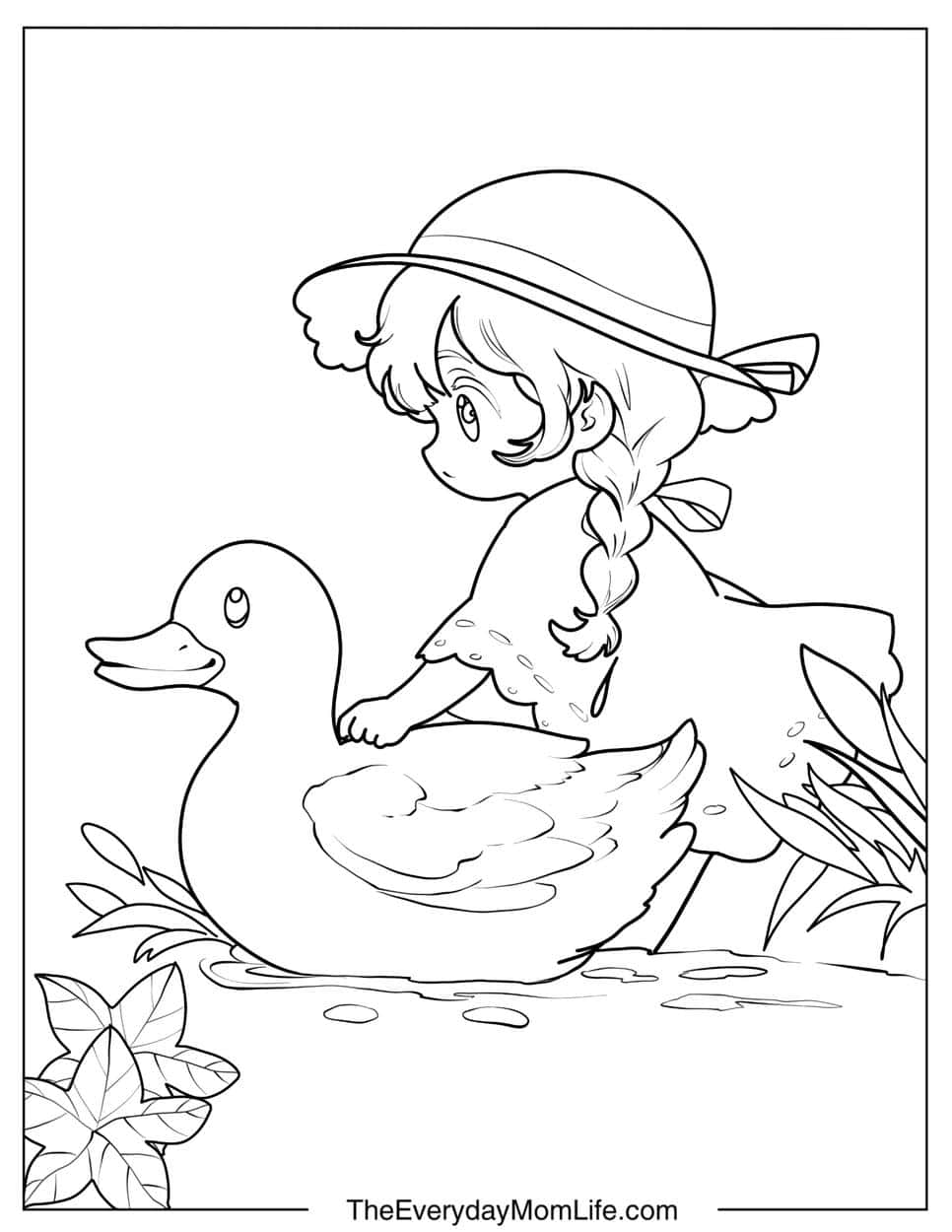 PDF Printable Duck Coloring Pages - The Everyday Mom Life