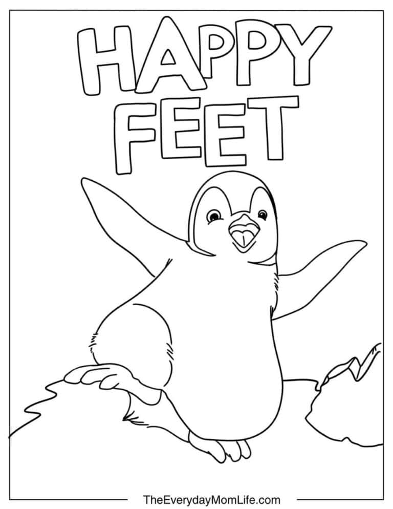 Penguin Coloring Pages For Kids (Free PDF)