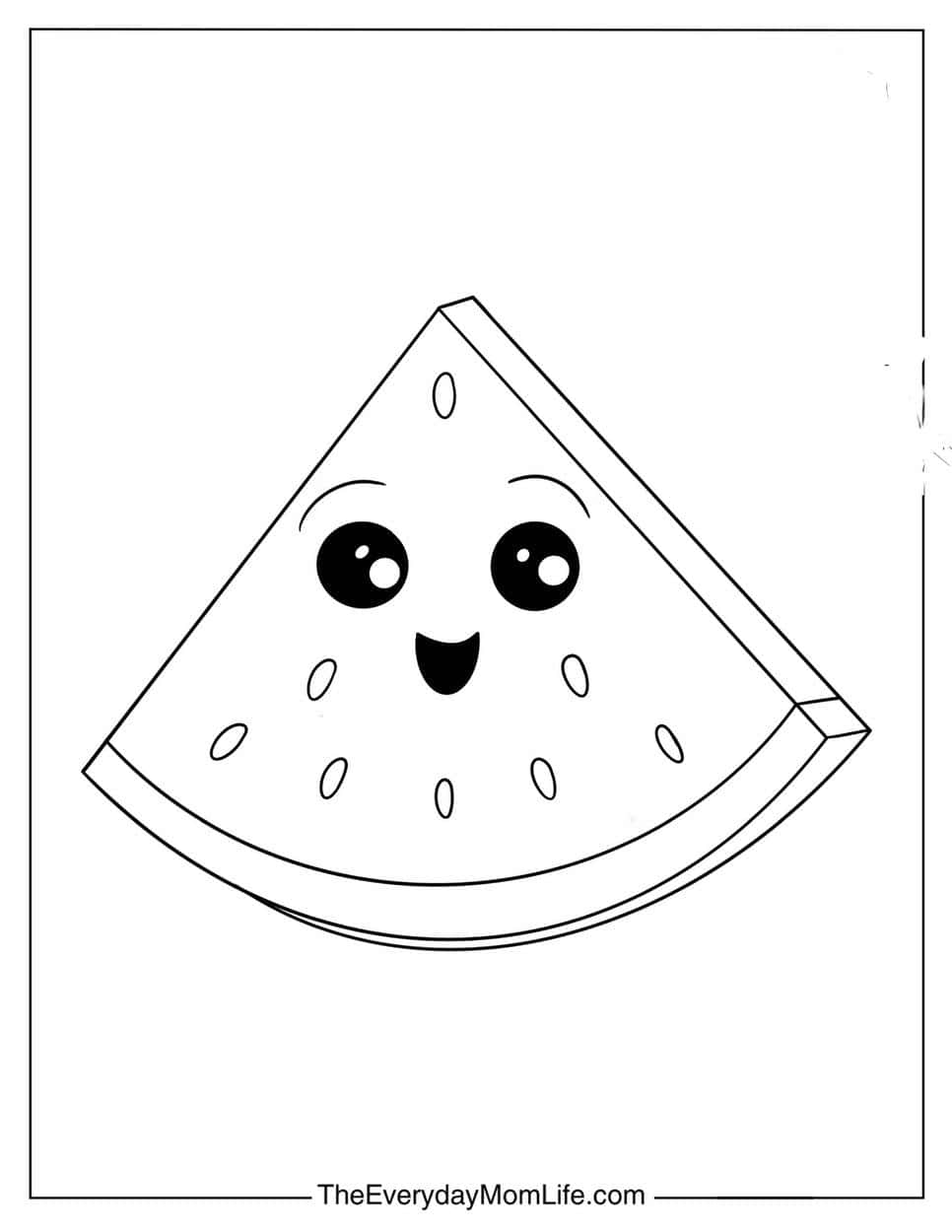 Watermelon Coloring Pages for Kids (Free PDF)