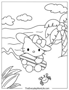 Beach Coloring Pages for Kids (Free PDF)