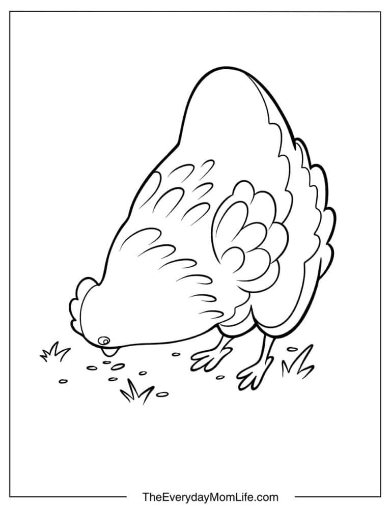 Chicken Coloring Pages for Kids (Free PDF) - The Everyday Mom Life