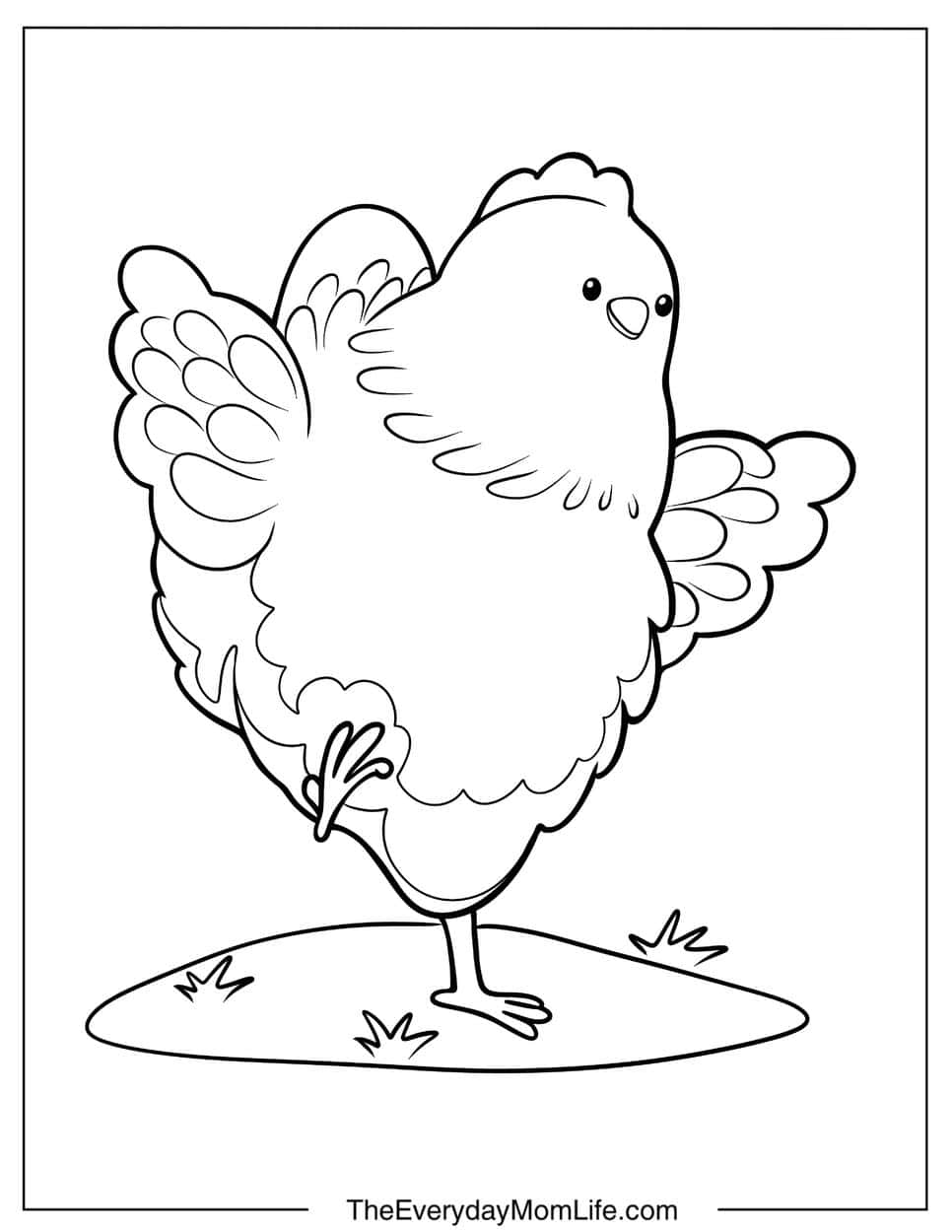 Chicken Coloring Pages for Kids (Free PDF) - The Everyday Mom Life