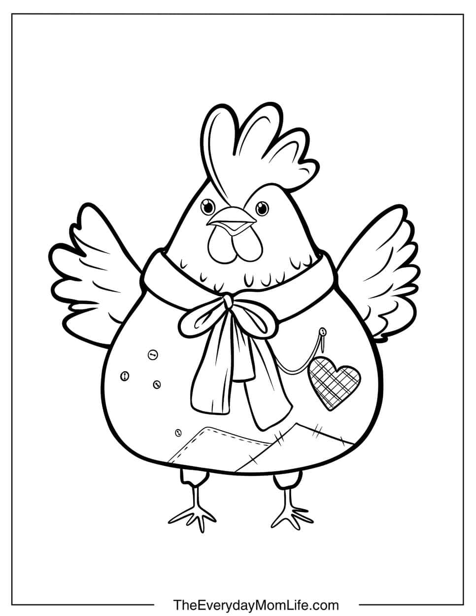 Chicken Coloring Pages for Kids (Free PDF) - The Everyday Mom Life
