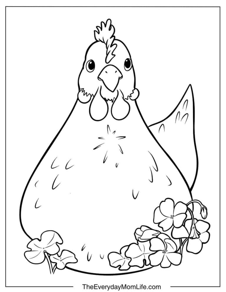 Chicken Coloring Pages for Kids (Free PDF) - The Everyday Mom Life