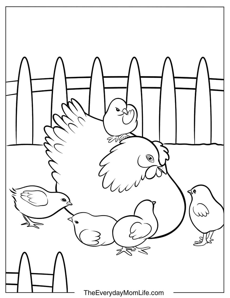 Chicken Coloring Pages for Kids (Free PDF) - The Everyday Mom Life