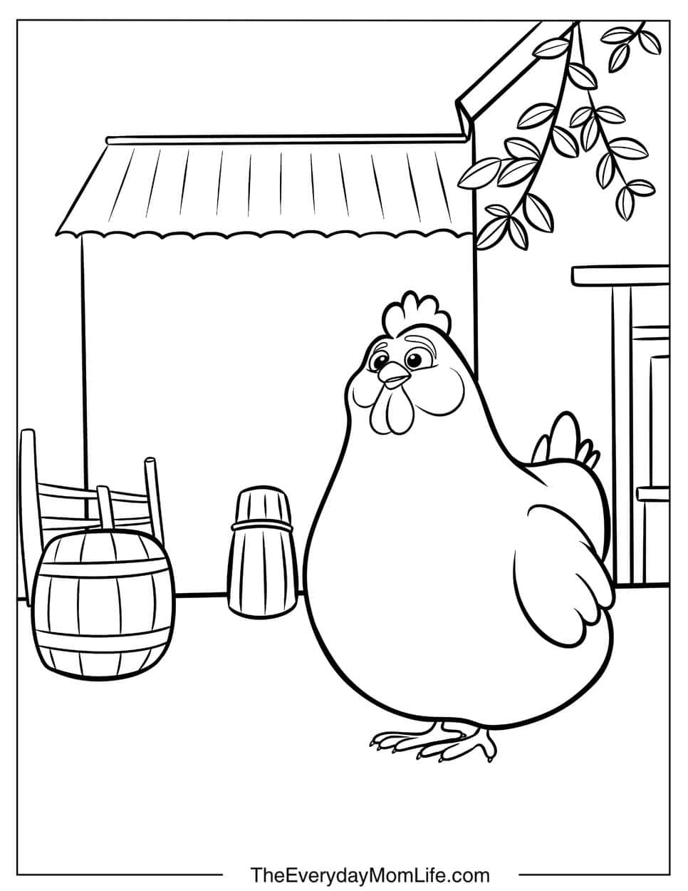 Chicken Coloring Pages for Kids (Free PDF) - The Everyday Mom Life