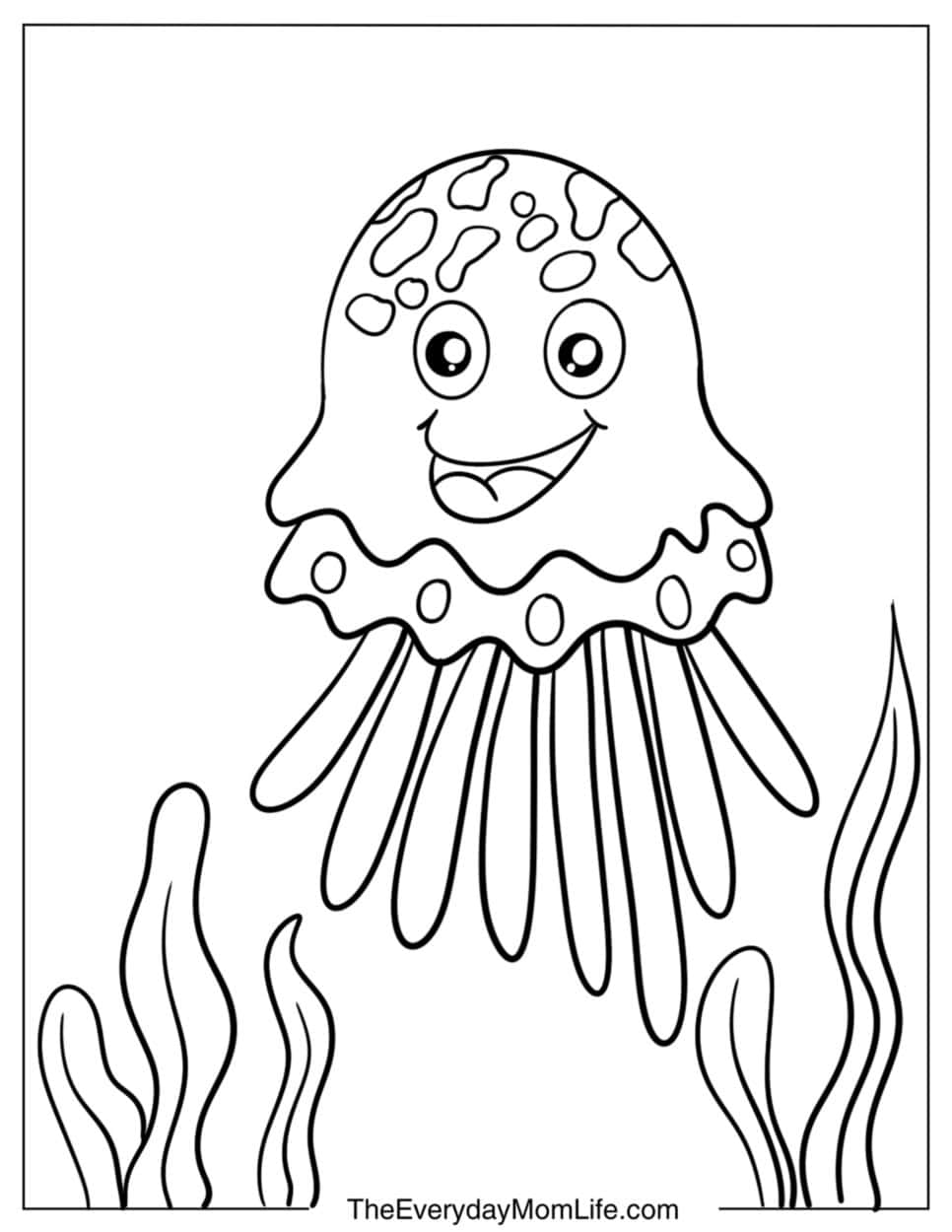 PDF Printable Jellyfish Coloring Pages - The Everyday Mom Life