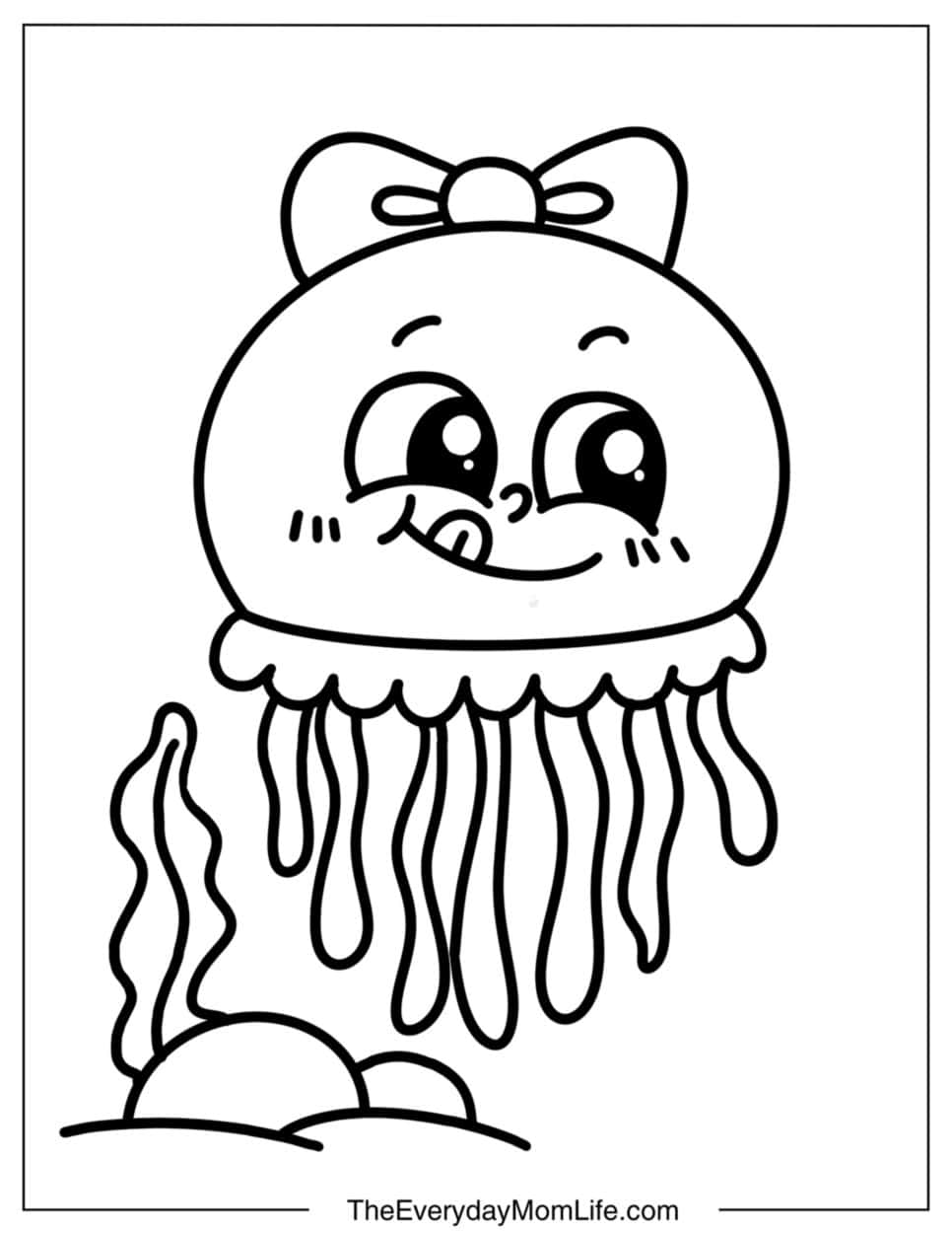 PDF Printable Jellyfish Coloring Pages - The Everyday Mom Life