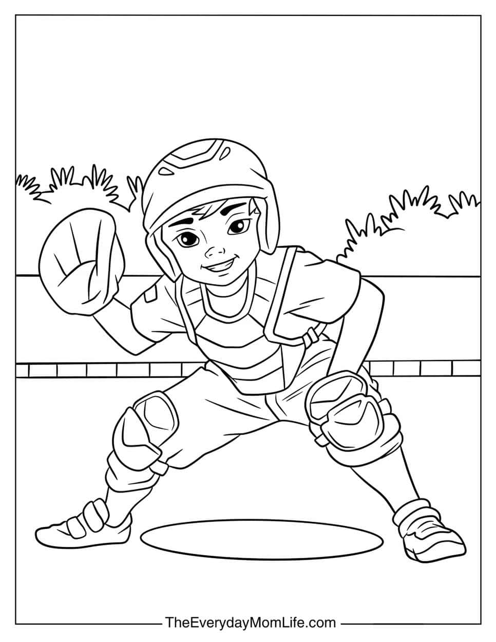 PDF Printable Baseball Coloring Pages - The Everyday Mom Life
