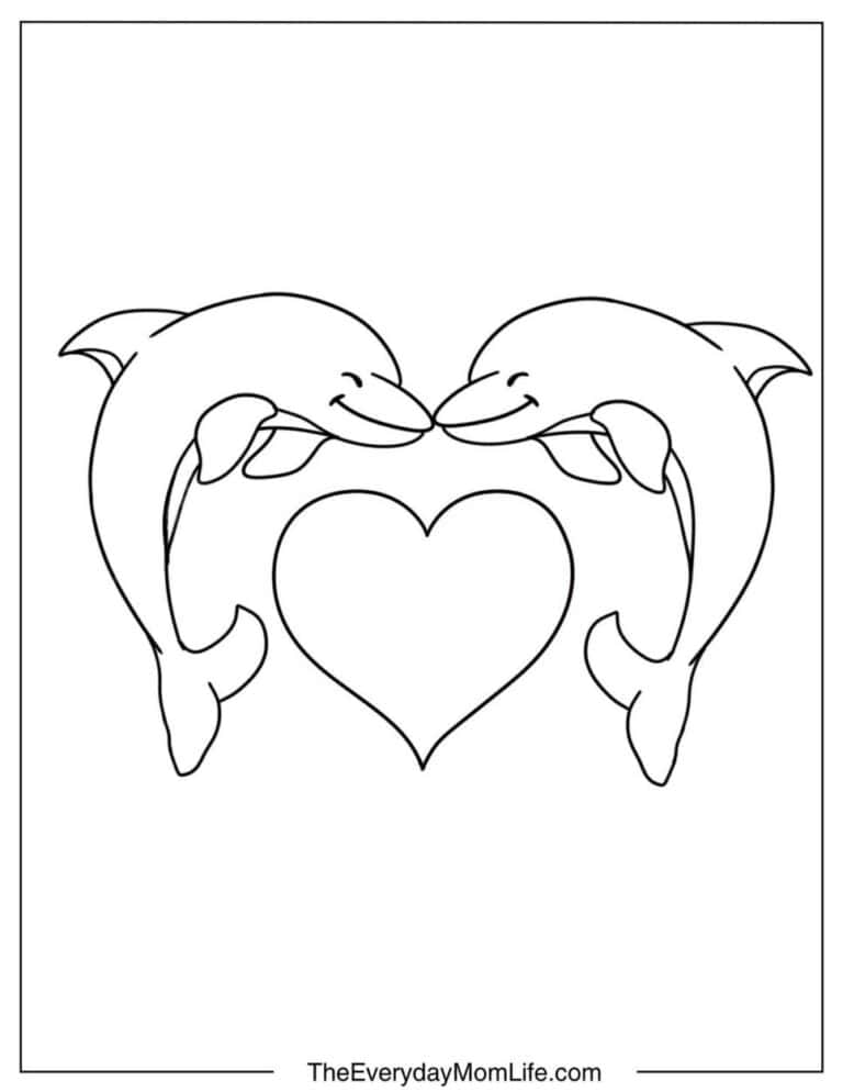 Free Printable Dolphin Coloring Pages
