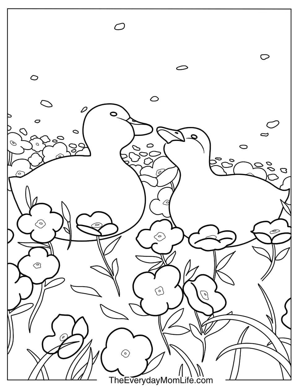 PDF Printable Duck Coloring Pages - The Everyday Mom Life