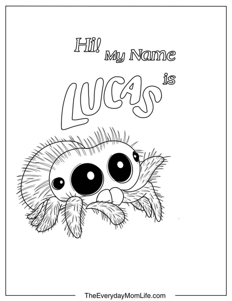 Free PDF Spider Coloring Pages