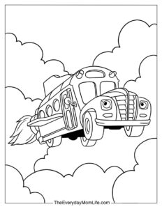 Free Printable School Bus Coloring Pages - The Everyday Mom Life