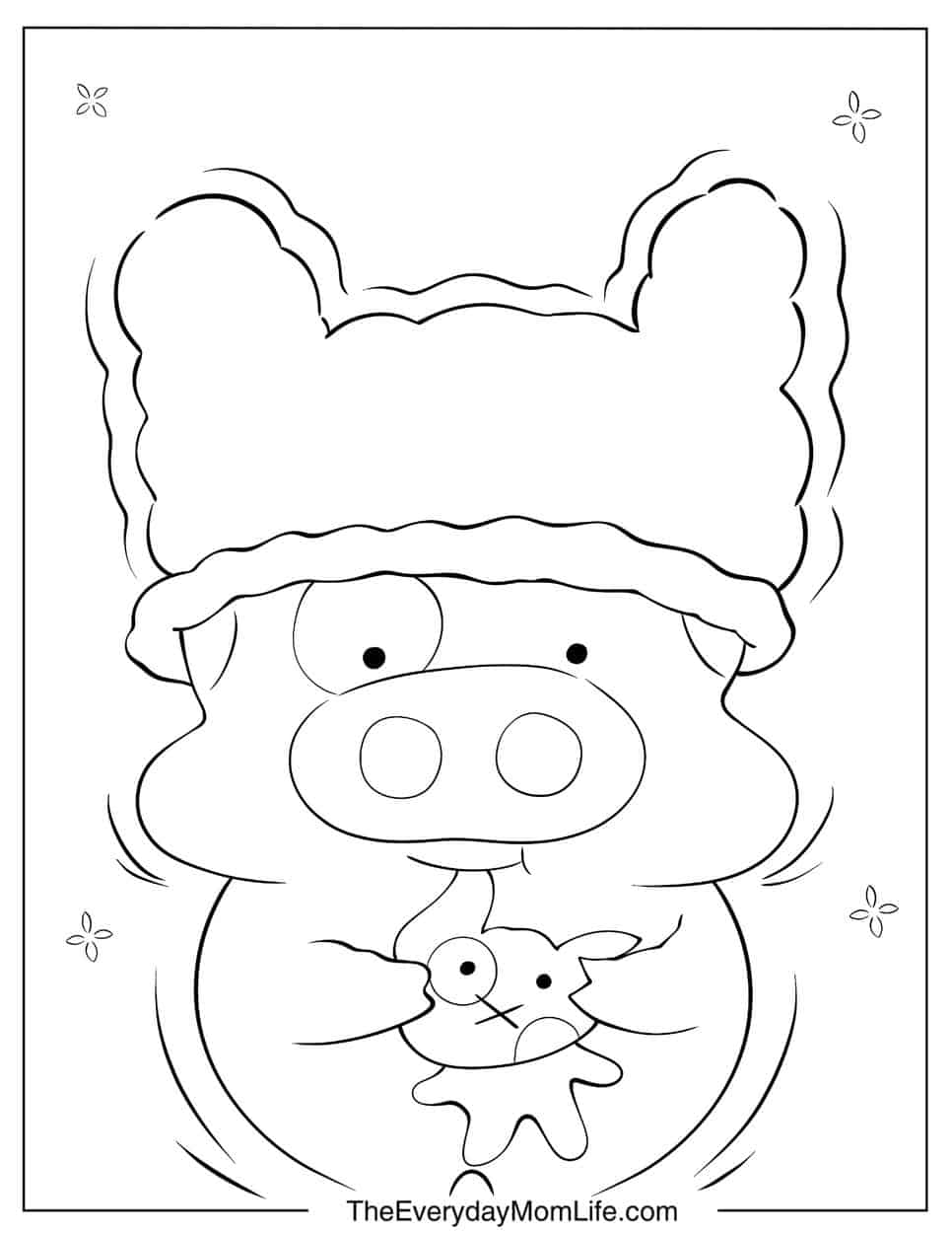 Pig Coloring Pages for Kids (Free PDF)