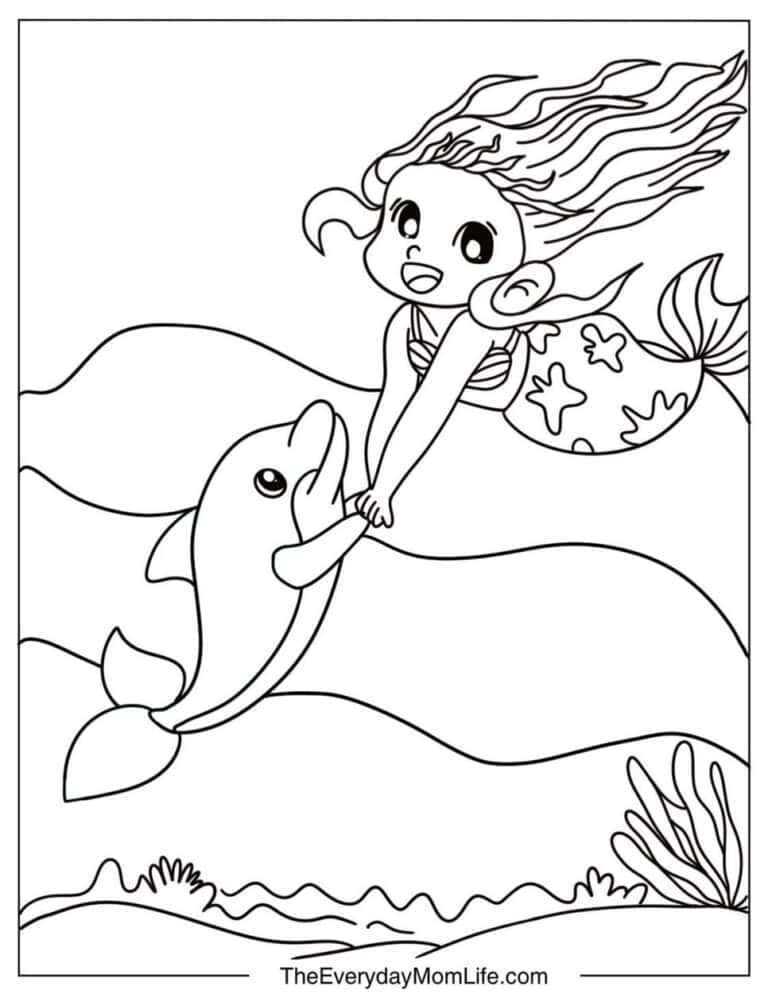 Free Printable Dolphin Coloring Pages