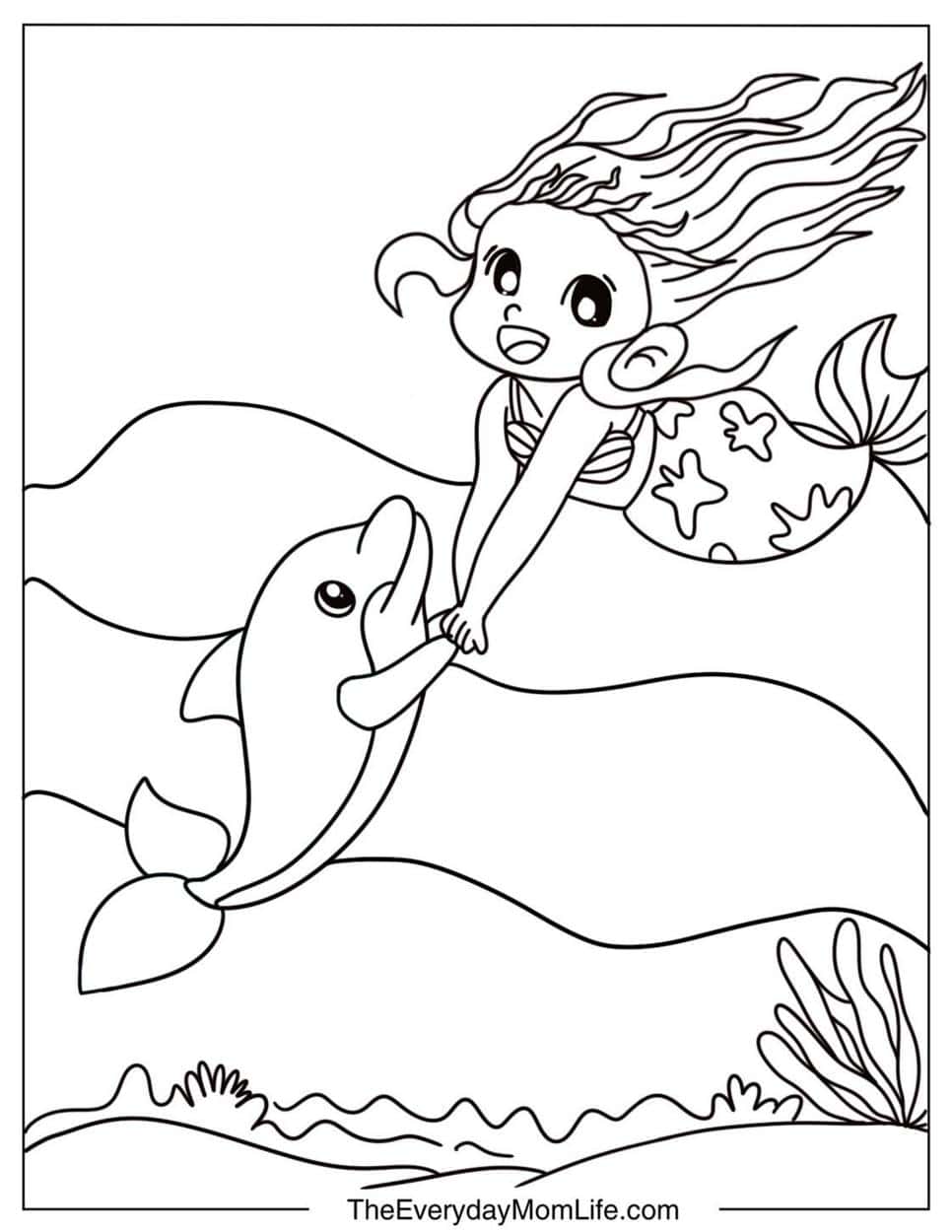 Free Printable Dolphin Coloring Pages
