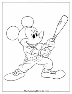 PDF Printable Baseball Coloring Pages - The Everyday Mom Life